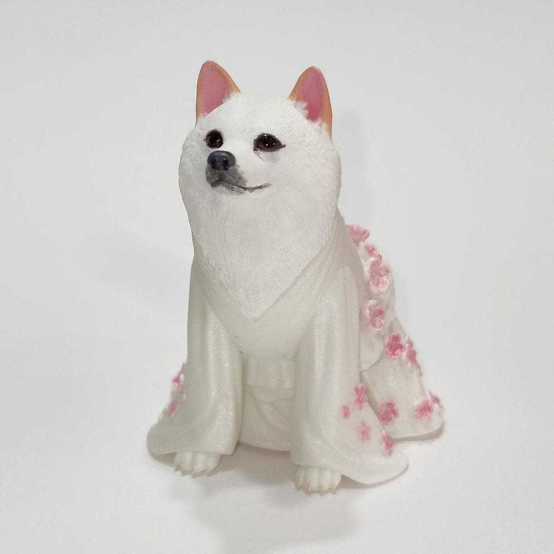 Shiba Inu in a Wedding Dress Fancy Furries Figurines Adorable Animal ...