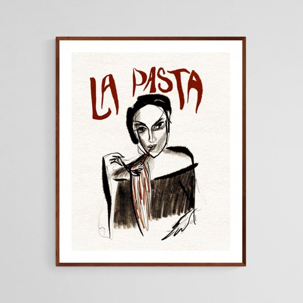 Pasta Drawing - Etsy