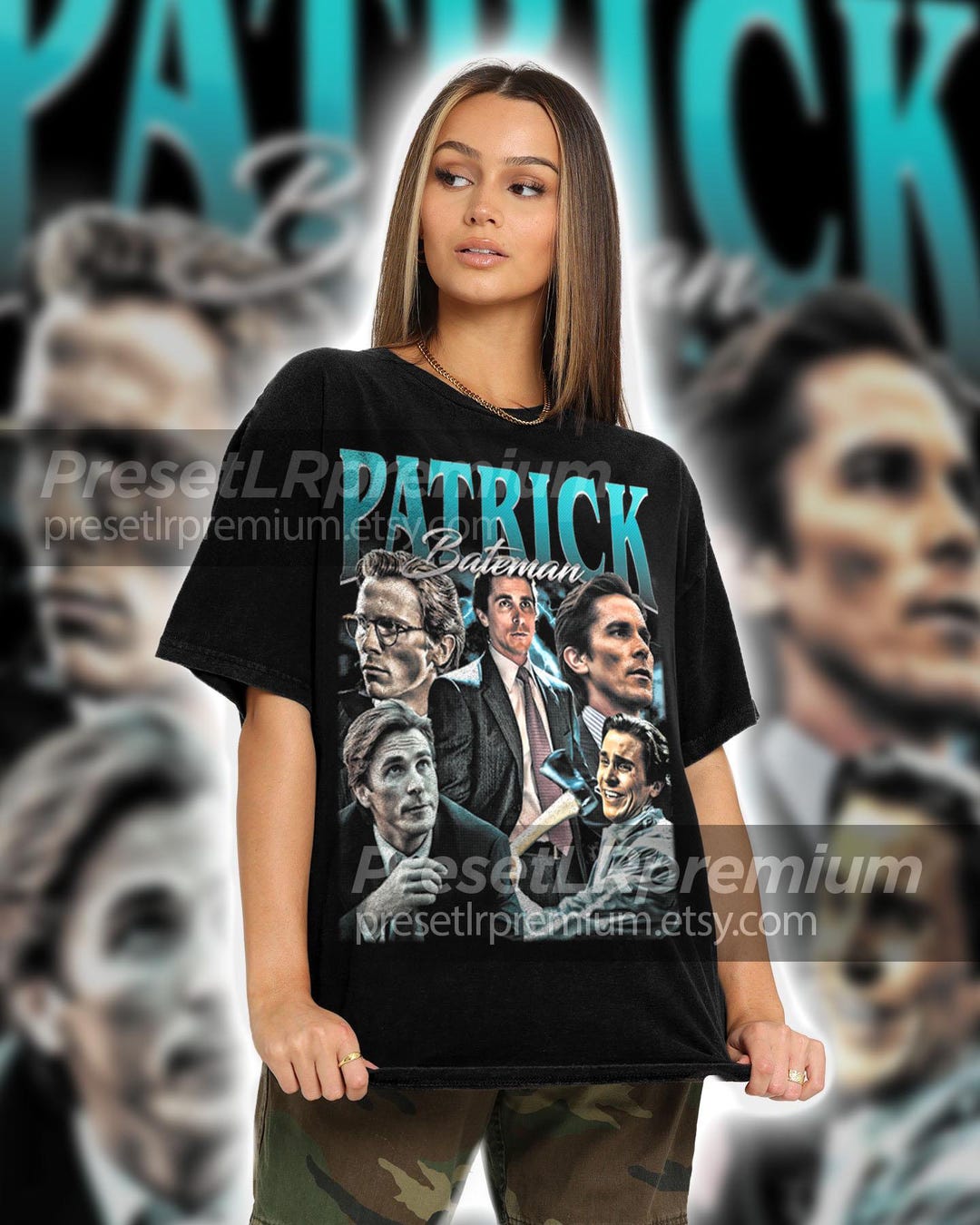 Patrick Bateman Sigma Male Vintage T-shirt, Homage Retro 90s Graphic ...