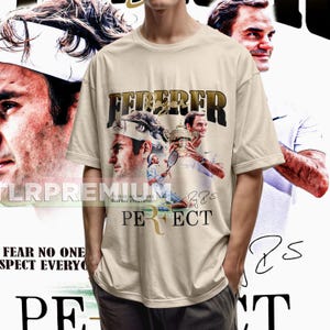 Roger Federer Vintage Style Tennis Shirt: Fan Merch Gift 4231 - Etsy ...