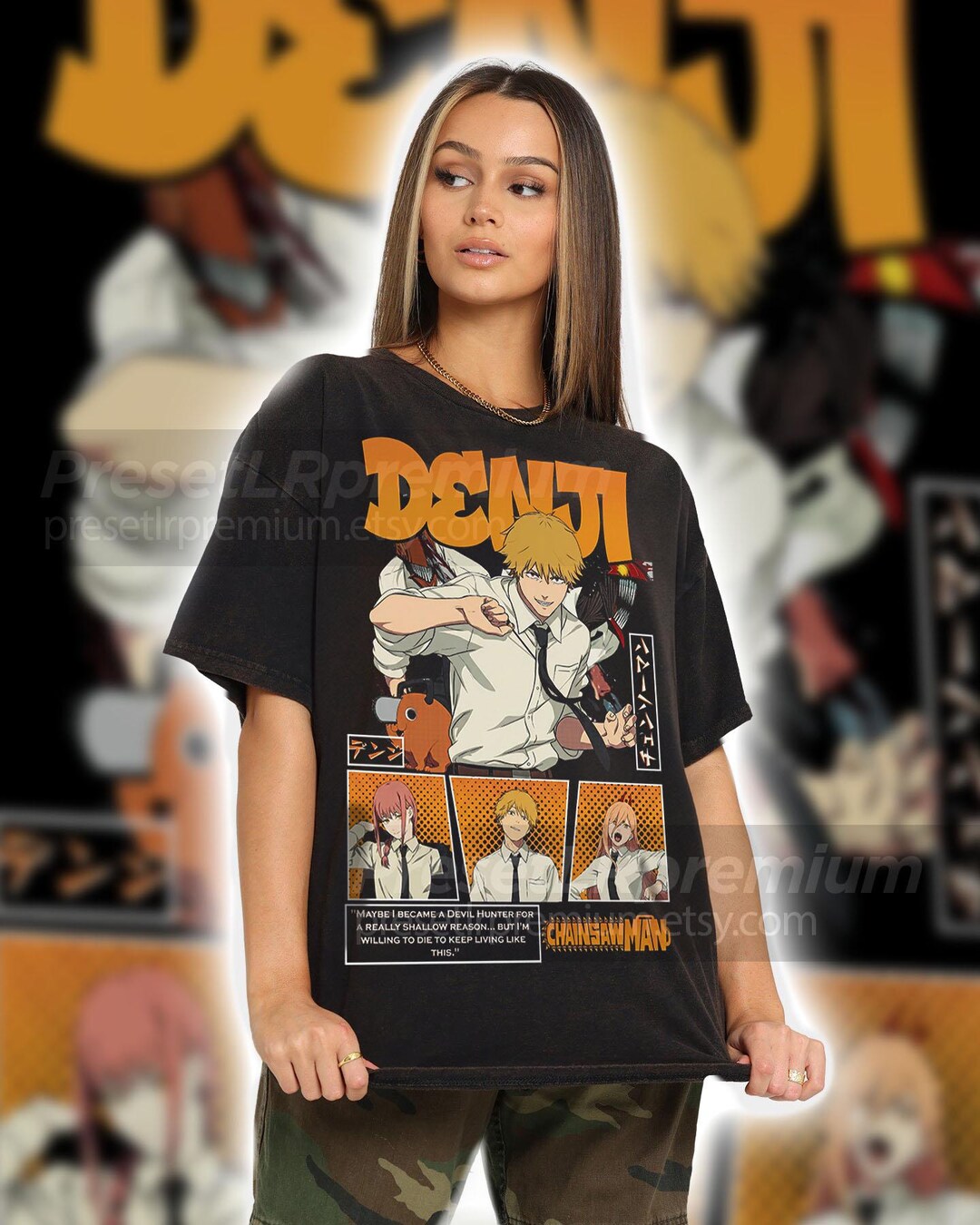 Denji Chainsawman Shirt, Chainsaw Man Graphic Sweatshirt, Anime Fan ...