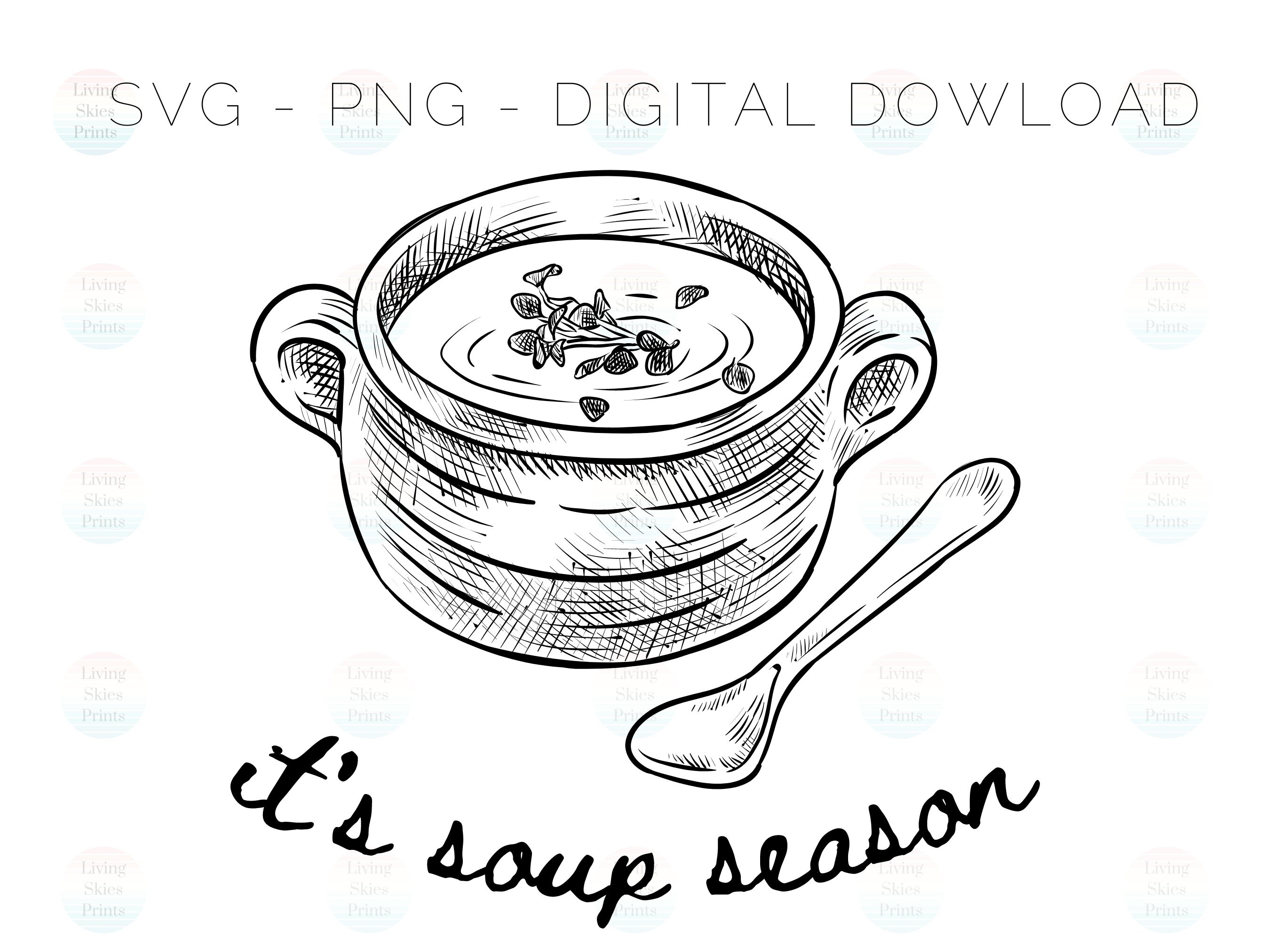 Soup Season Autumn SVG PNG Cut File for Cricut, Clip Art, and Crafts - Etsy