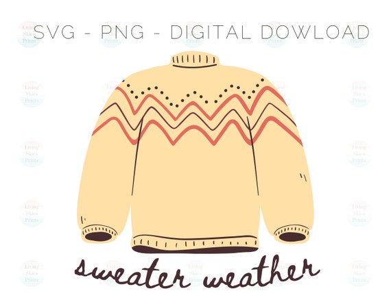 Sweater Weather Fall SVG PNG Cut File for Cricut Clip Art - Etsy