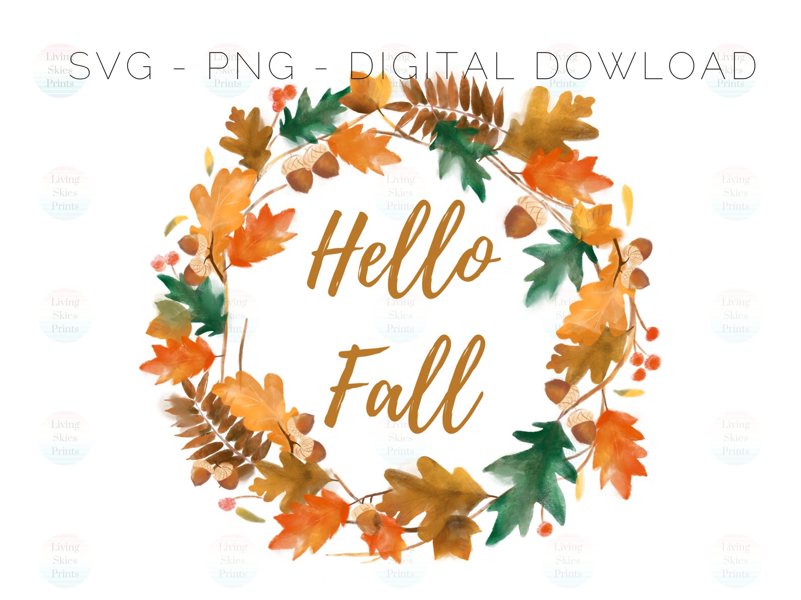 Hello Fall SVG PNG Cut File for Cricut, Clip Art, and Crafts - Etsy