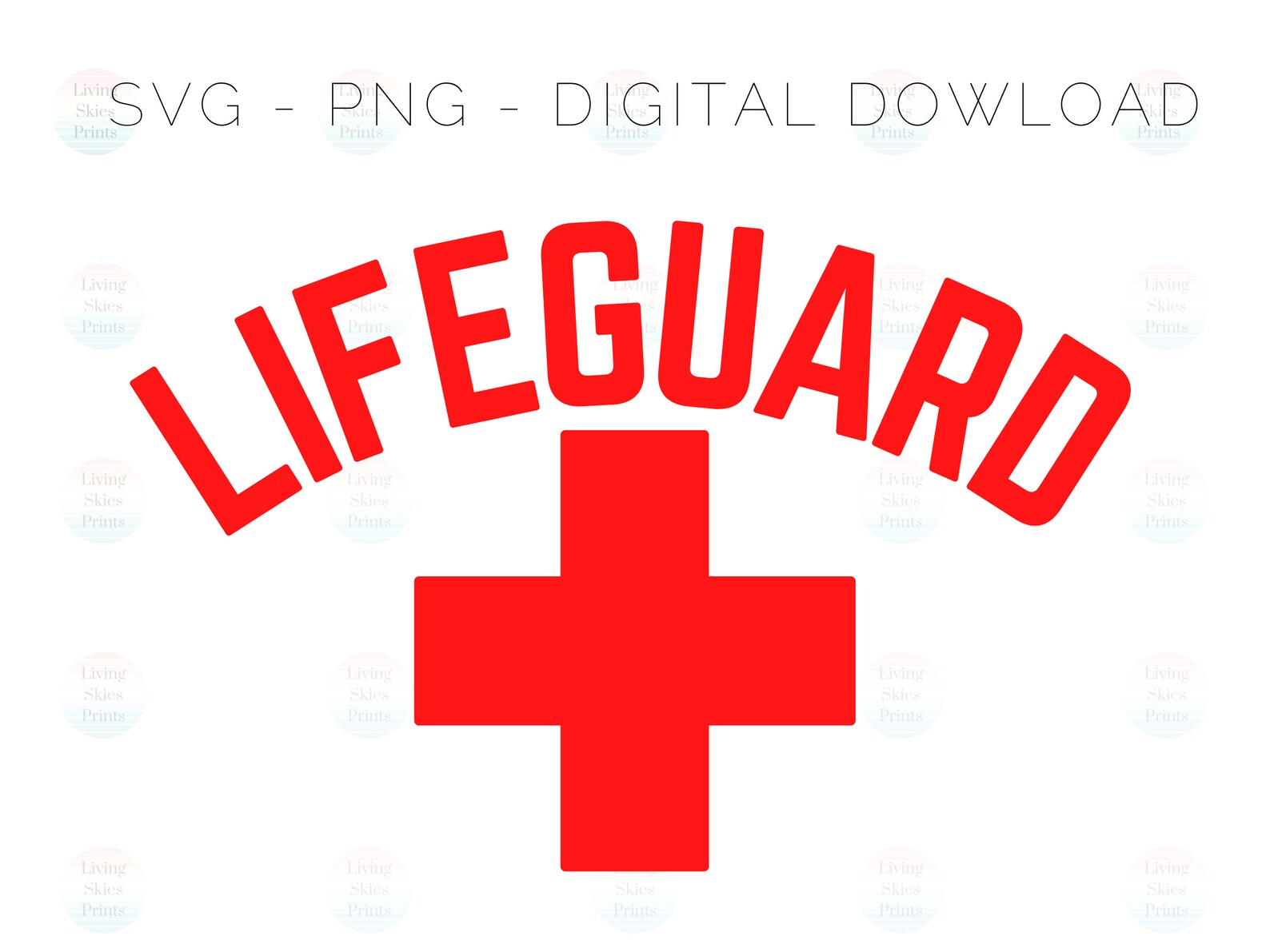 Lifeguard Cross Simple Logo SVG PNG Cut File Vector for Cricut, Clip ...