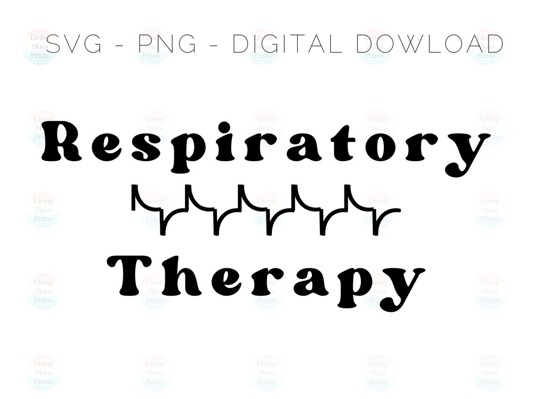 Respiratory Therapy Waveform Wording SVG PNG Cut File for Cricut, Clip ...