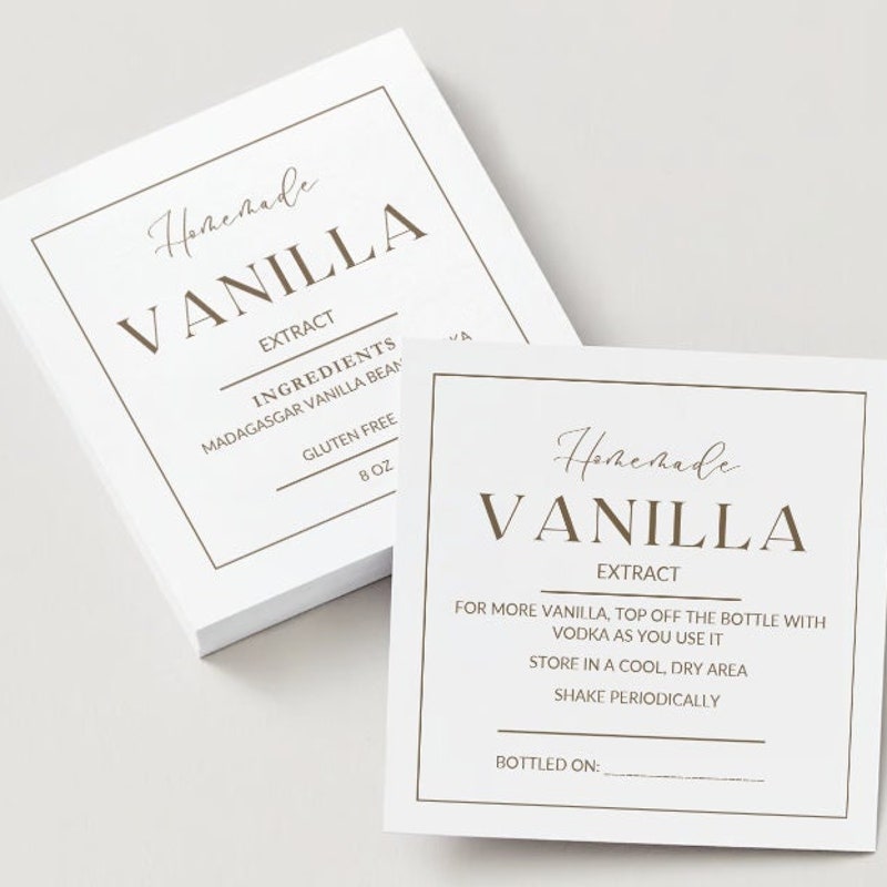 Vanilla Labels - Etsy