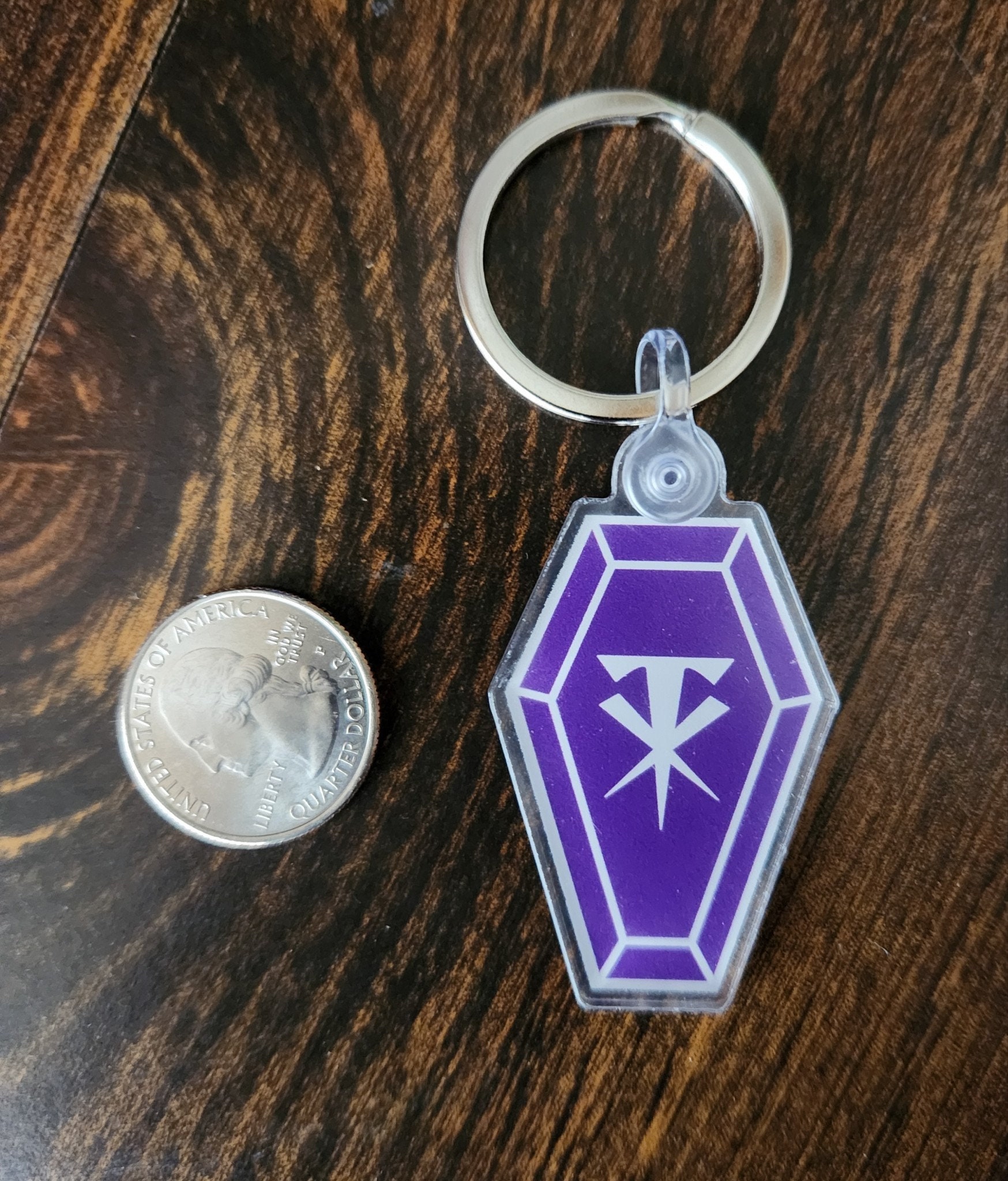 The Undertaker Coffin Vinyl Acrylic Keychain PURPLE - Etsy