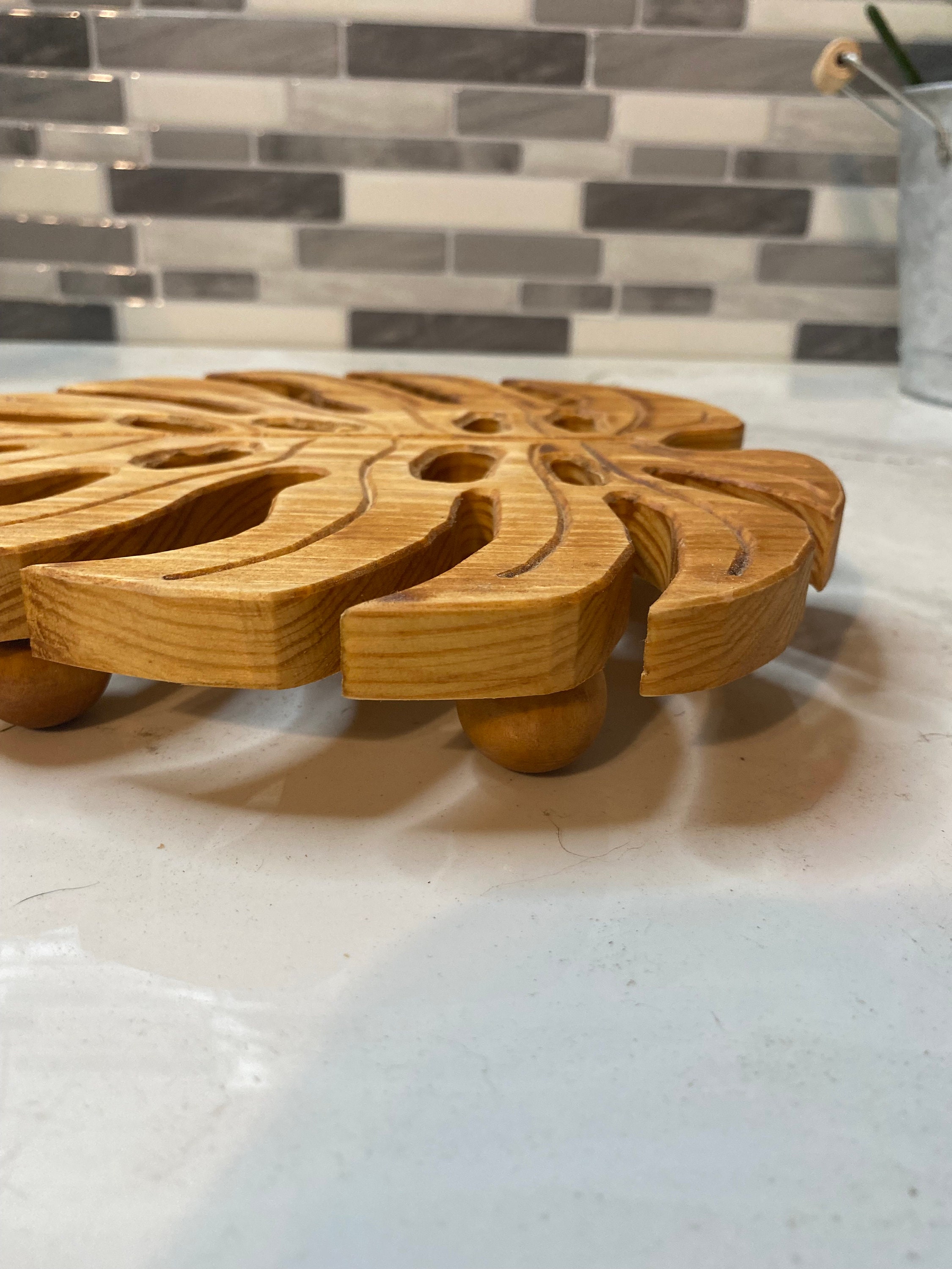 Monstera Leaf Wood Display Risers Rustic Farmhouse Style - Etsy