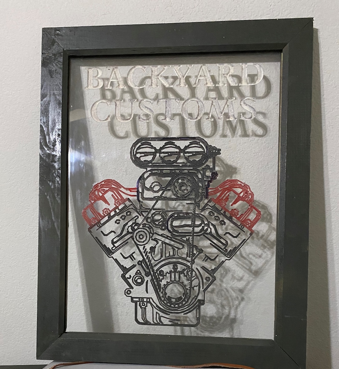 Car Engine Svg, CRV, Dxf Mechanic Shop Wall Plaque SVG, Dxf, CRV Muscle ...