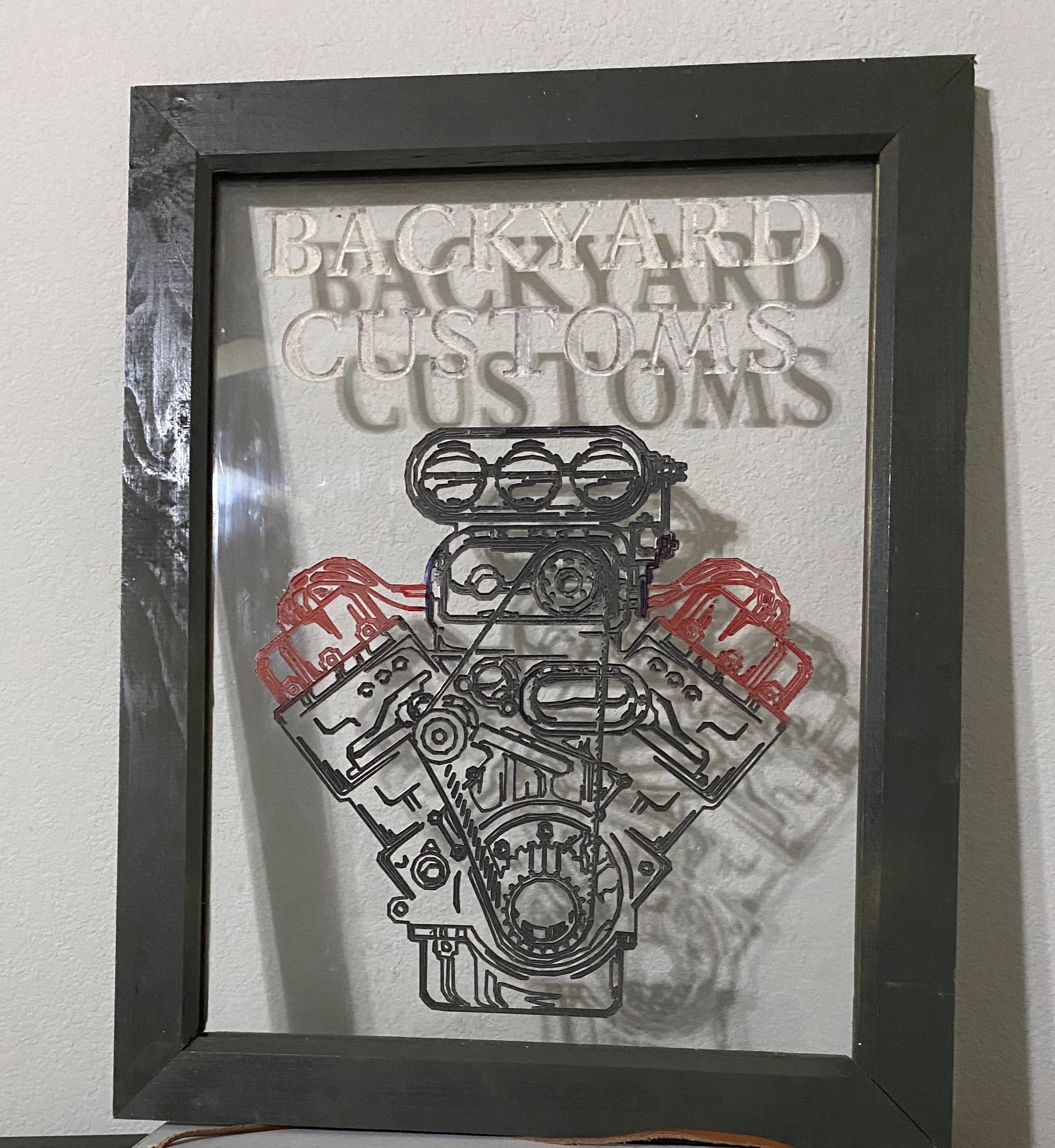 Car Engine Svg, CRV, Dxf Mechanic Shop Wall Plaque SVG, Dxf, CRV Muscle ...