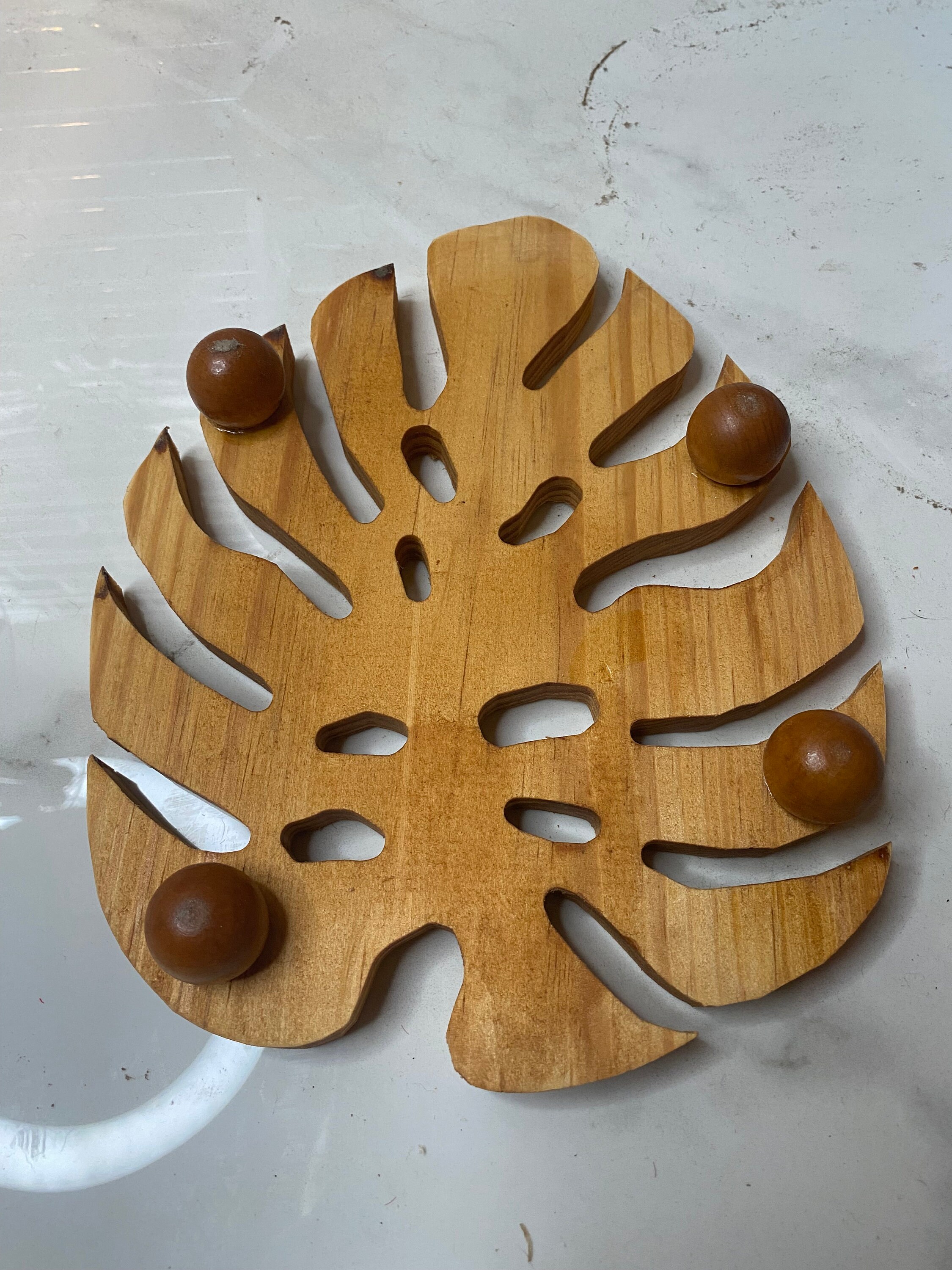 Monstera Leaf Wood Display Risers Rustic Farmhouse Style - Etsy