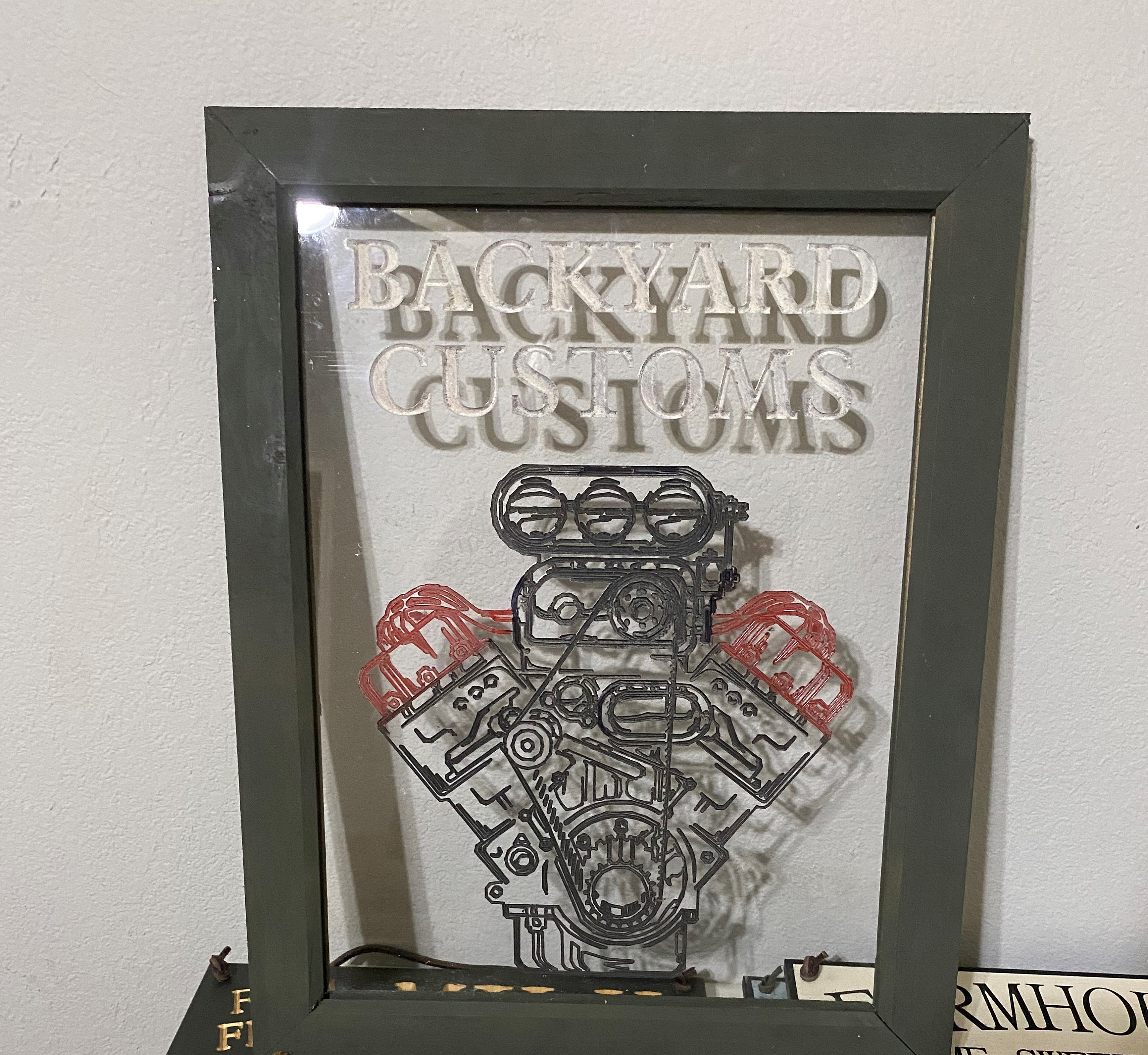 Car Engine Svg, CRV, Dxf Mechanic Shop Wall Plaque SVG, Dxf, CRV Muscle ...