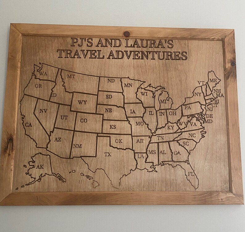 United States Travel Map SVG Push Pin USA Map SVG, Dxf, Crv, Ngc Router ...