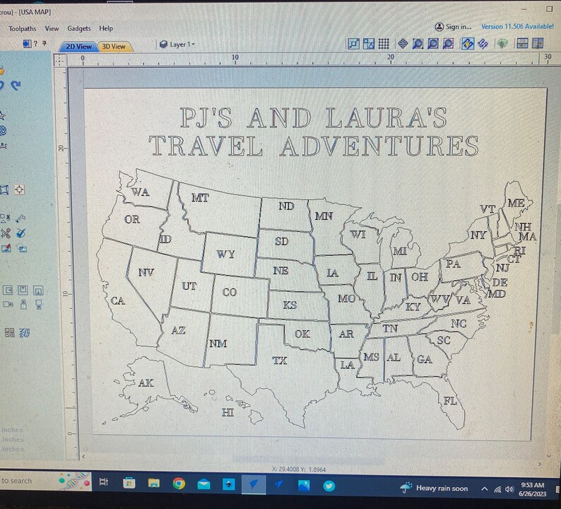 United States Travel Map SVG Push Pin USA Map SVG, Dxf, Crv, Ngc Router ...