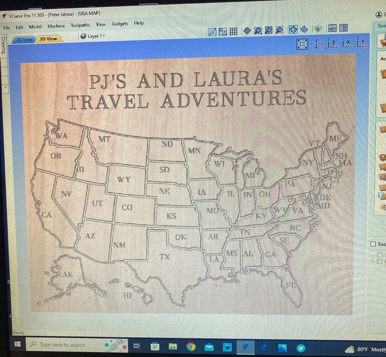 United States Travel Map SVG Push Pin USA Map SVG, Dxf, Crv, Ngc Router ...