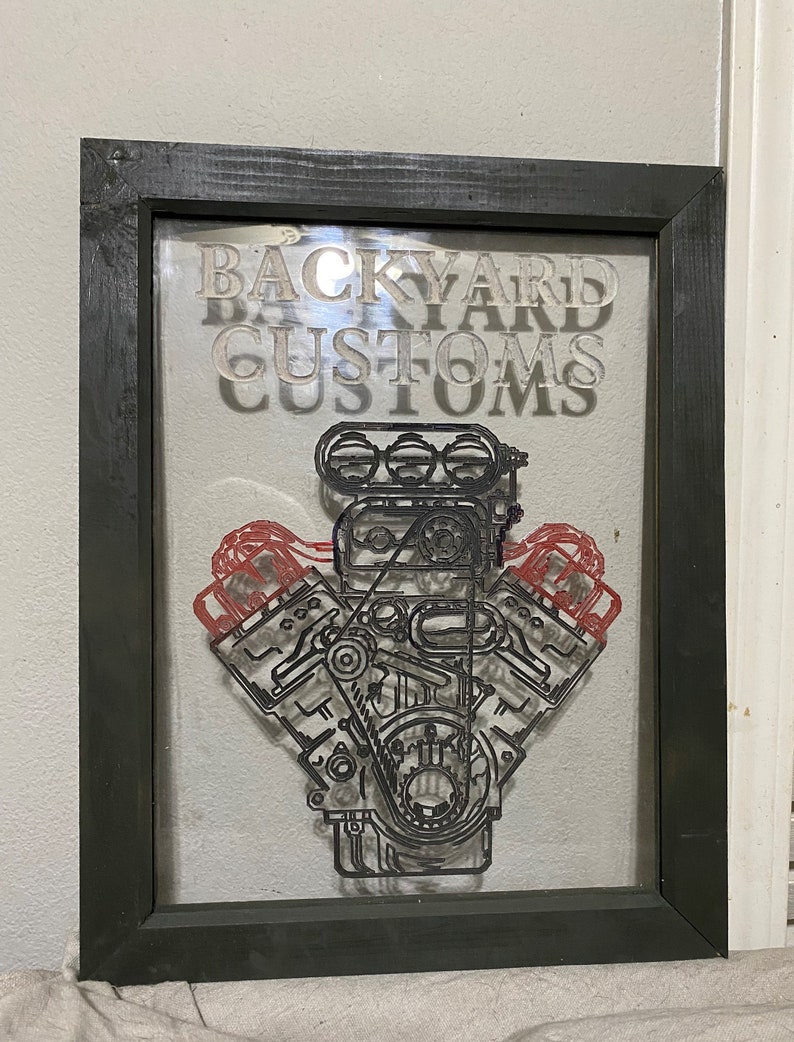 Car Engine Svg, CRV, Dxf Mechanic Shop Wall Plaque SVG, Dxf, CRV Muscle ...
