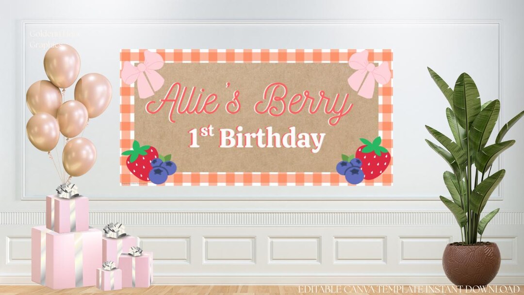 Editable Party Banner - Etsy