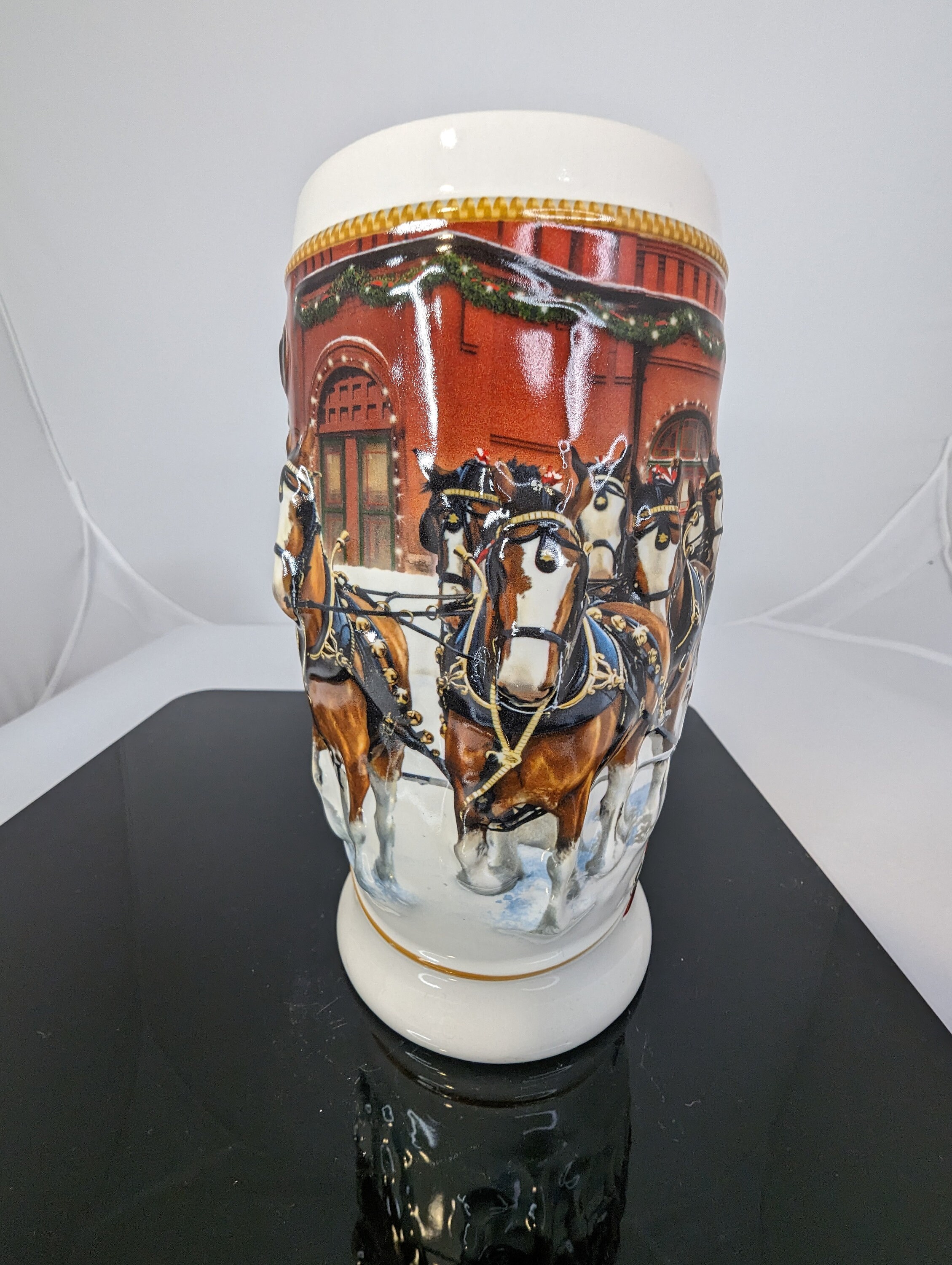2006 Sunset at the Stables Budweiser Clydesdale Stein W/coa New in Box ...