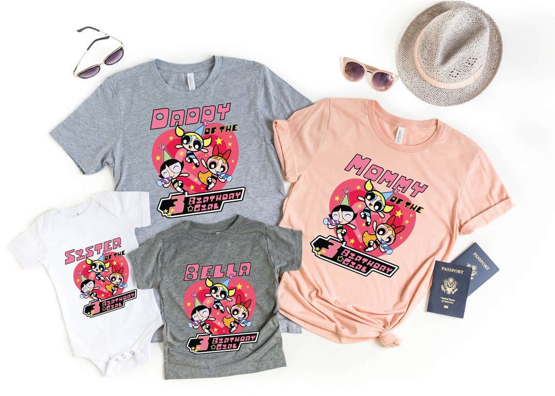 Power Puff Girls Birthday Shirt, Personalize Power Puff Girls Shirts ...
