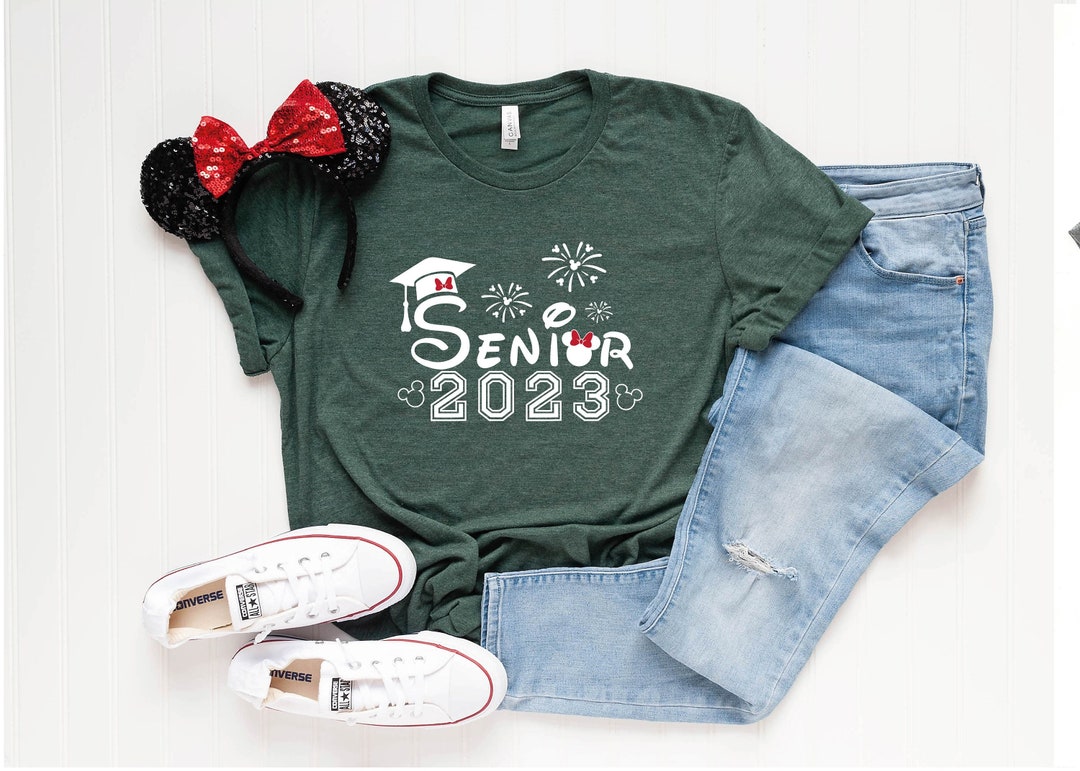 Disney Senior 2023 Custom Shirt, Graduation Theme 2023 Short Sleeve Tee ...