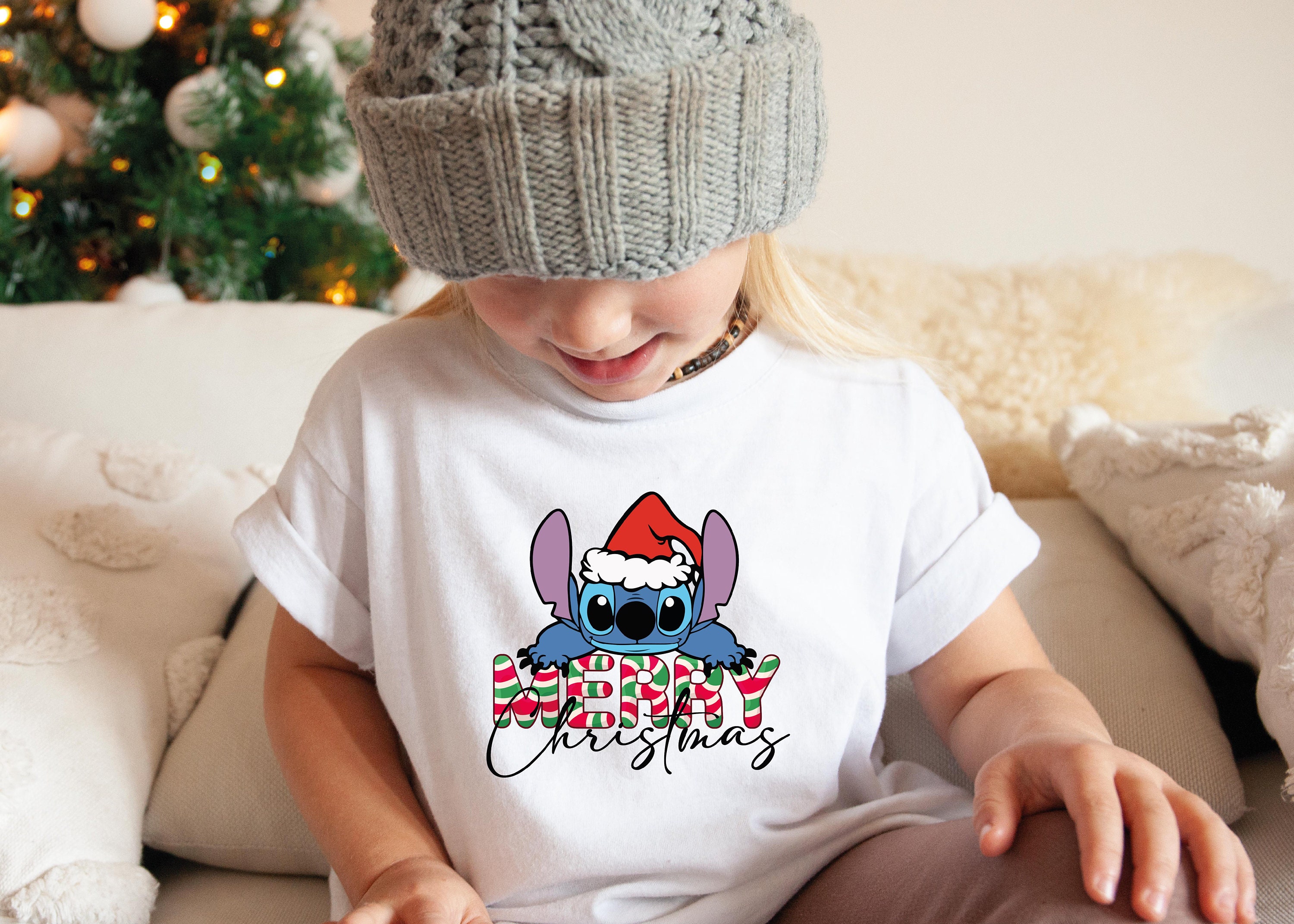 Merry Christmas Stitch Detailed Shirt Gift for Christmas - Etsy