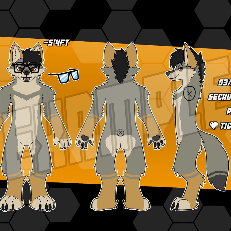 Furry Ref Sheet Base - Etsy