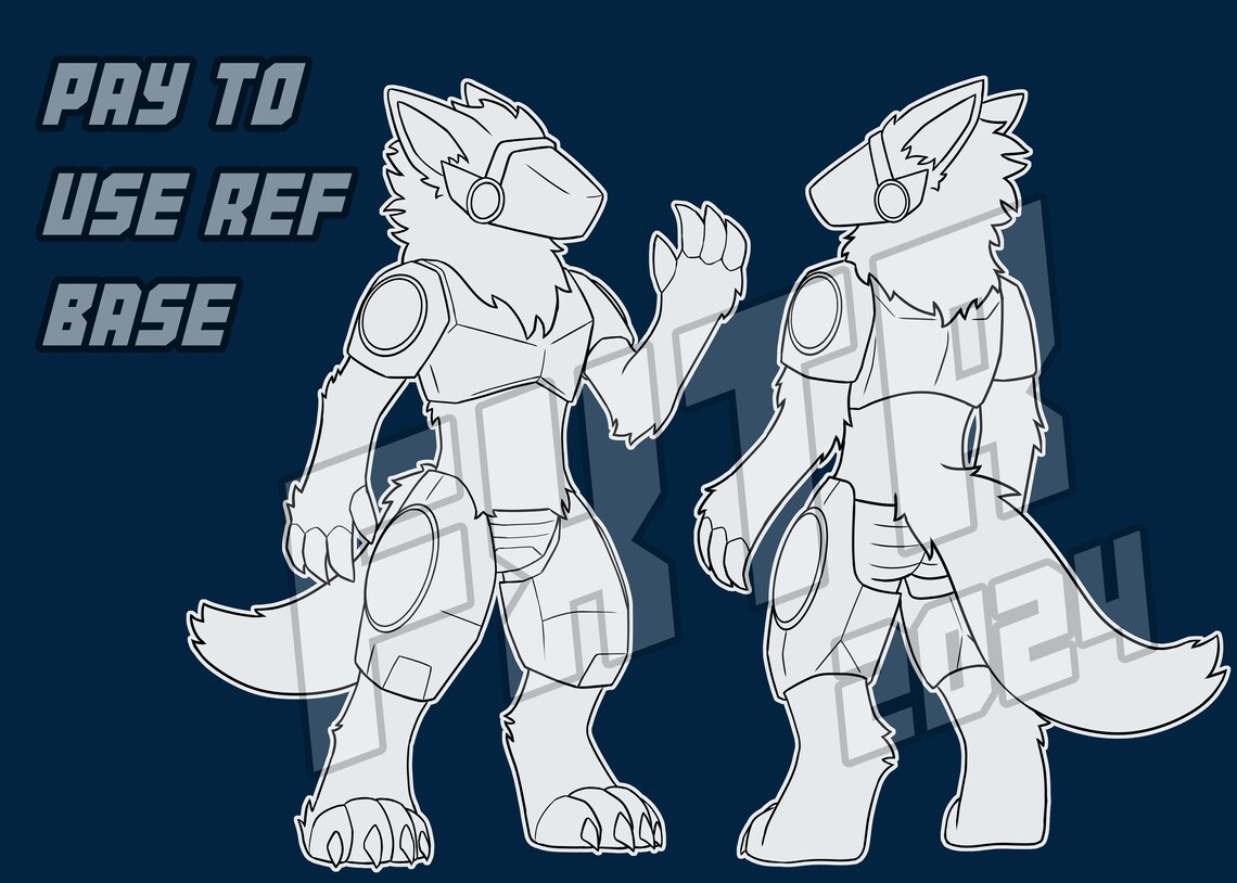 Protogen Reference Sheet Base PNG File - Etsy