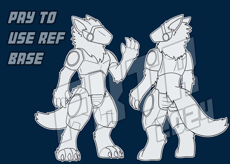 Protogen Reference Sheet Base PNG File - Etsy