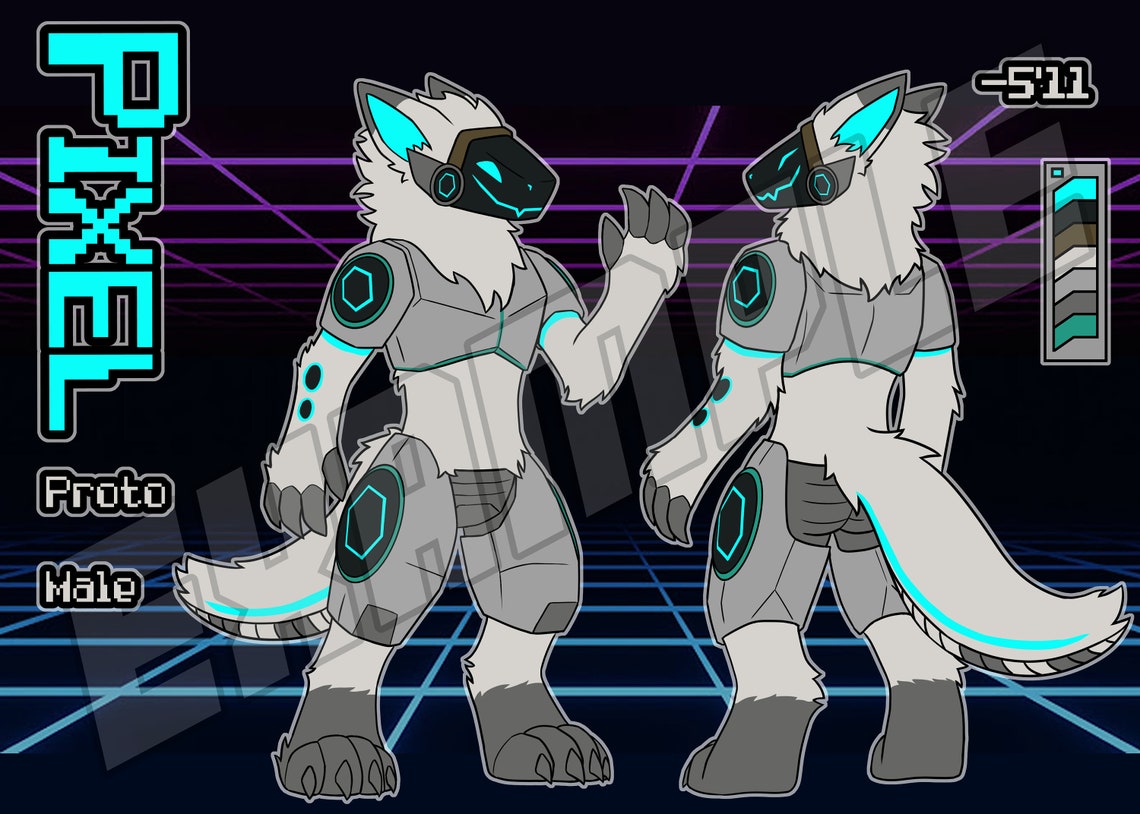 Protogen Reference Sheet Base PNG File - Etsy