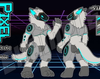 3 SIDED Male Fox Reference Sheet Base (PNG File) - Etsy
