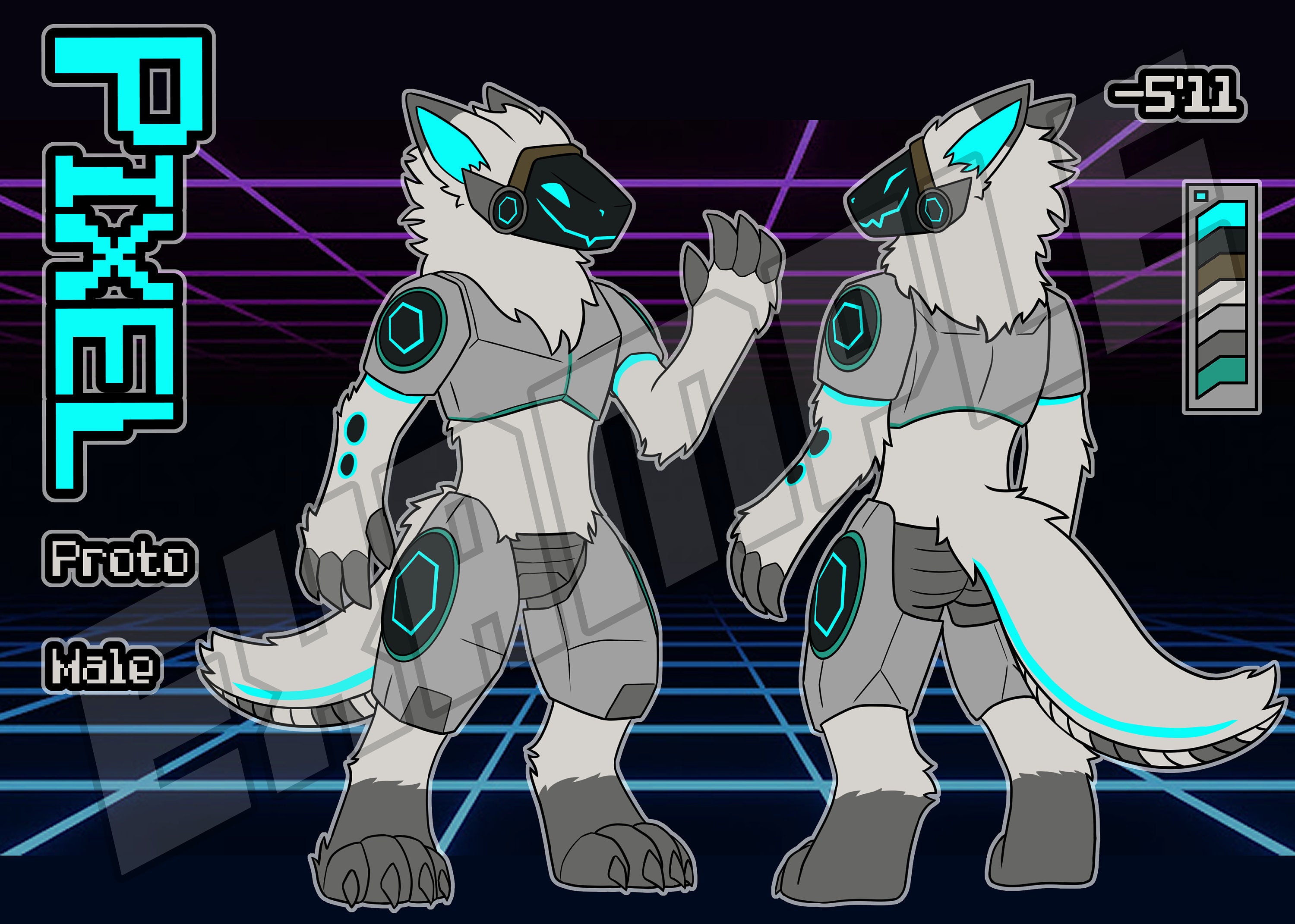 Protogen Reference Sheet Base PNG File - Etsy UK