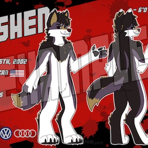 Male Wolf Reference Sheet Base (PNG File) - Etsy