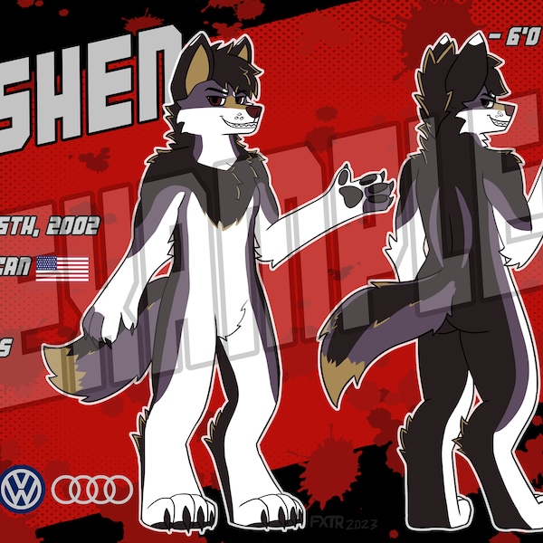 Wolf Ref Sheet Base - Etsy