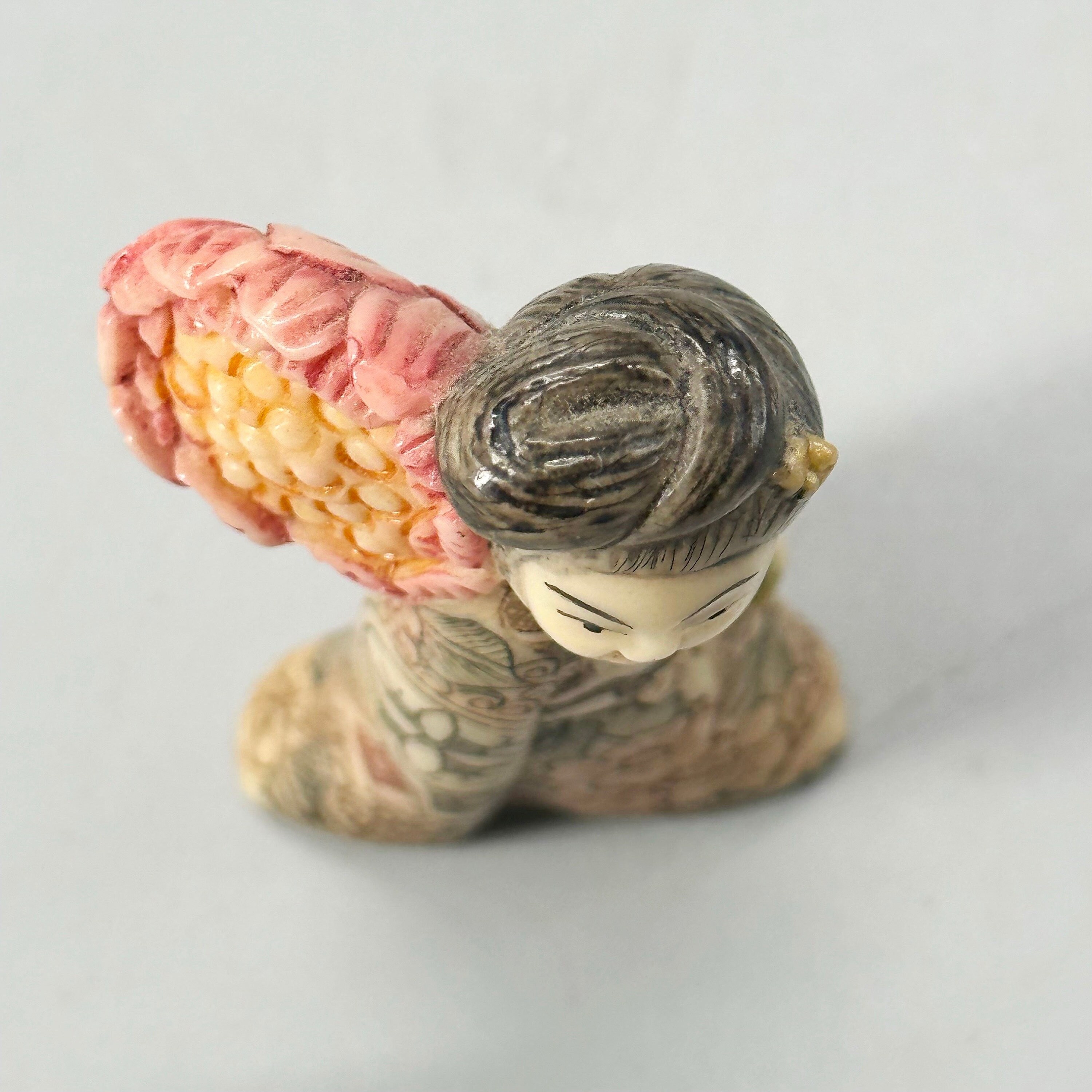 Vintage Mid Century Japanese Hand Carved Painted Netsuke - Etsy