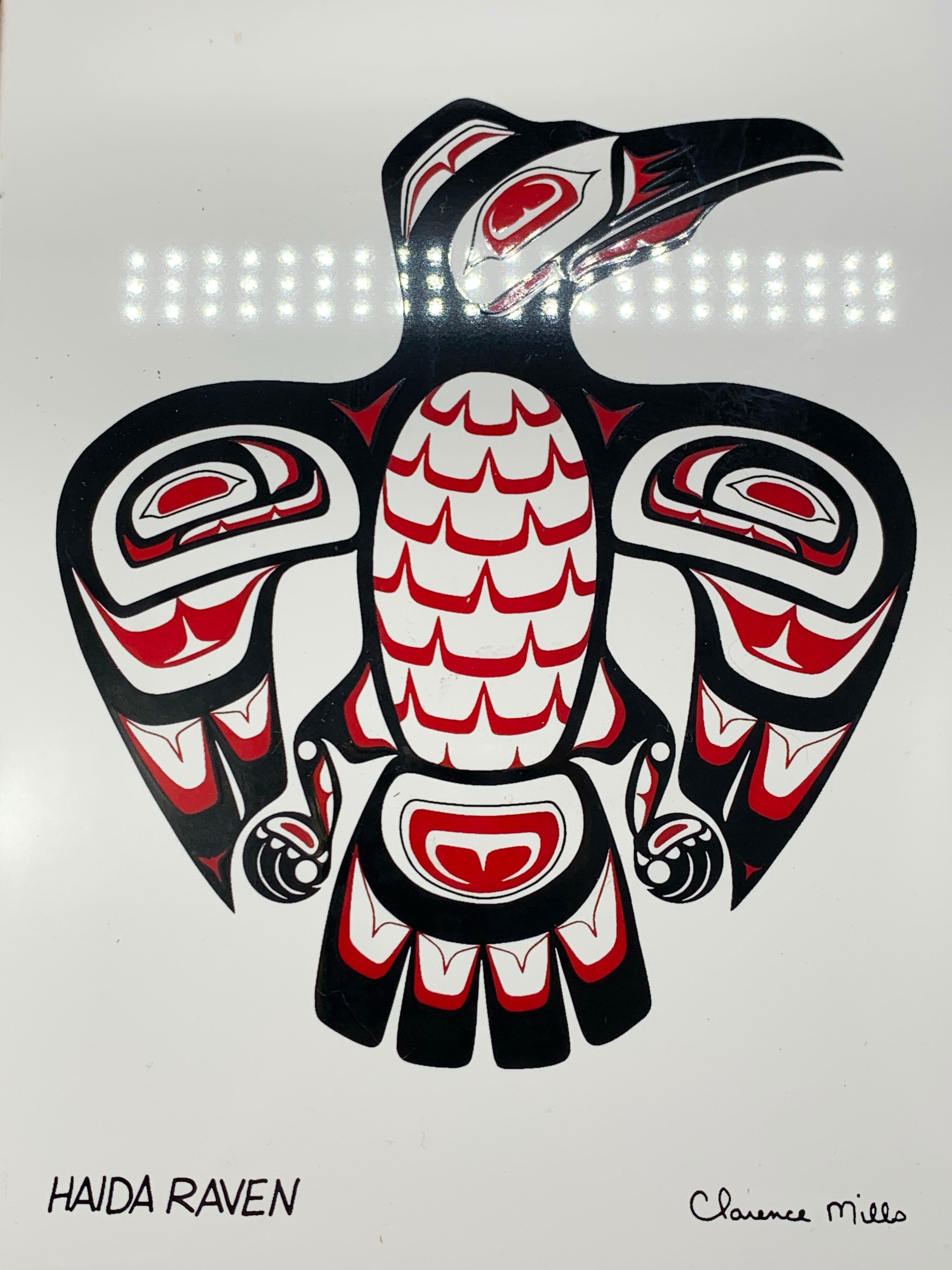 Vintage Haida Artist Clarence Mills Haida Raven Cedar Wooden Trinket ...