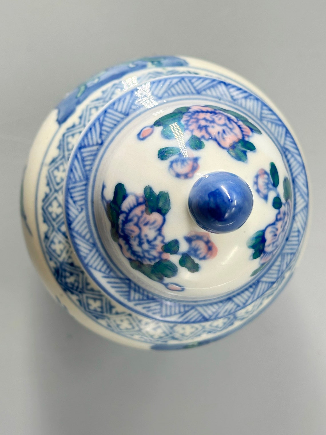 Vintage 1960s 60s Japanese Ginger Jar With Lid Hand Painted - Etsy