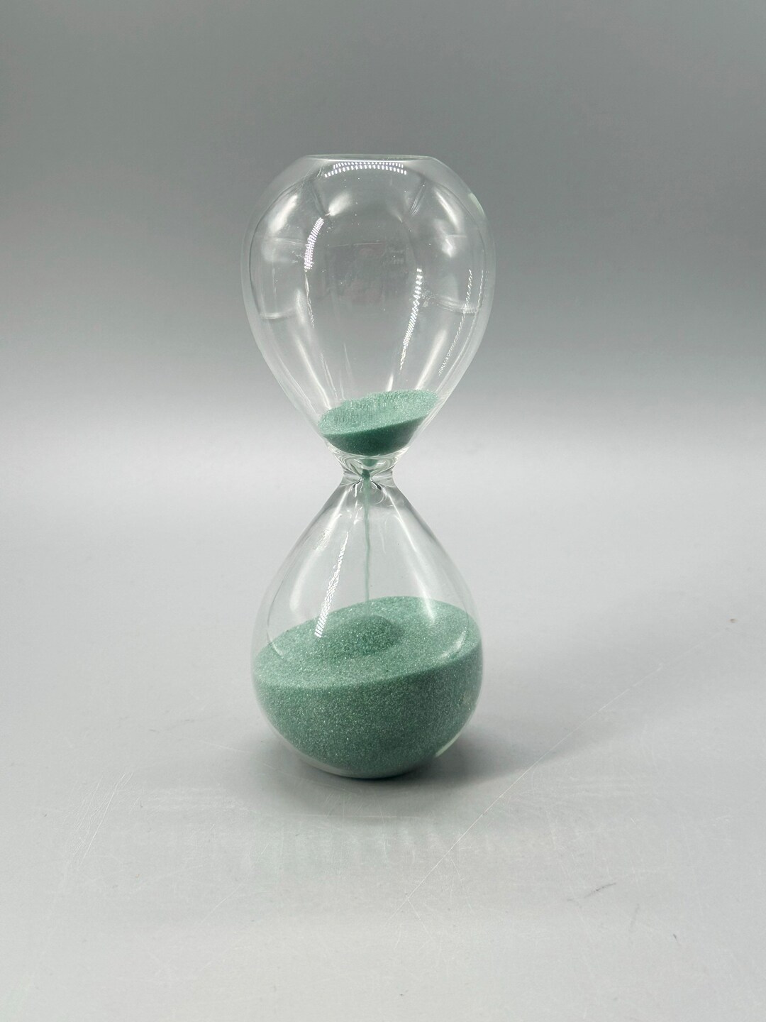 Vintage, Clear, Blue, Sand, Art Glass, Hourglass, 5 Minutes, Timer ...