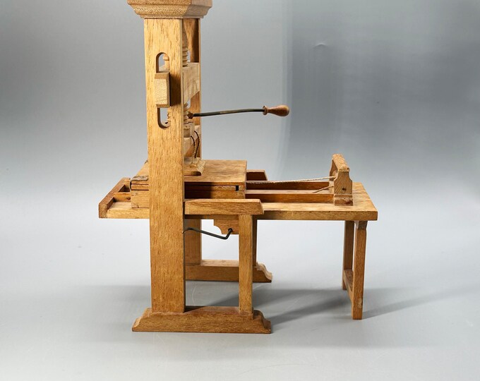 Vintage, 1980s, 80s, Wooden Model, Gutenberg's Press, Wood Press, RARE ...