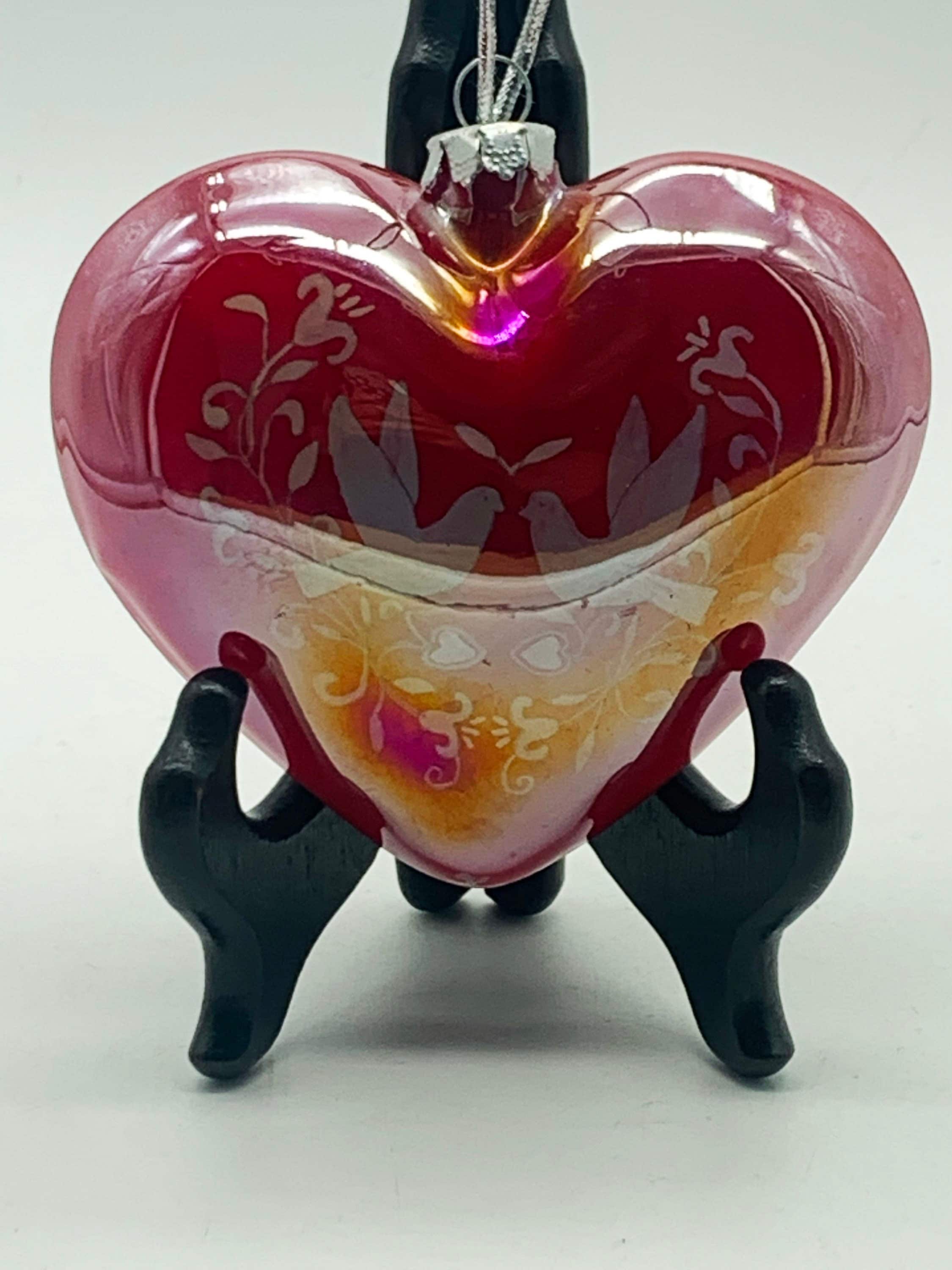 Vintage 2002 Glass Li Bien Heart Ornament Wedding Valentine Gift Love ...
