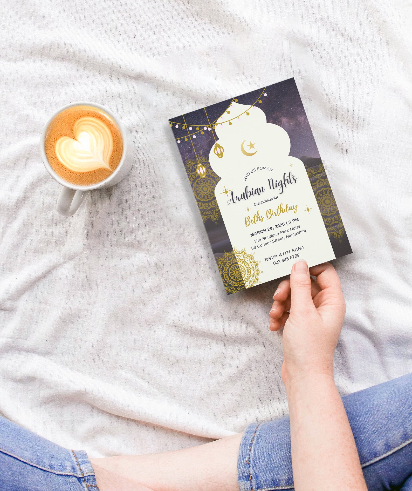 Printable Arabian Nights Invitation, Arabian Nights Birthday Invitation ...