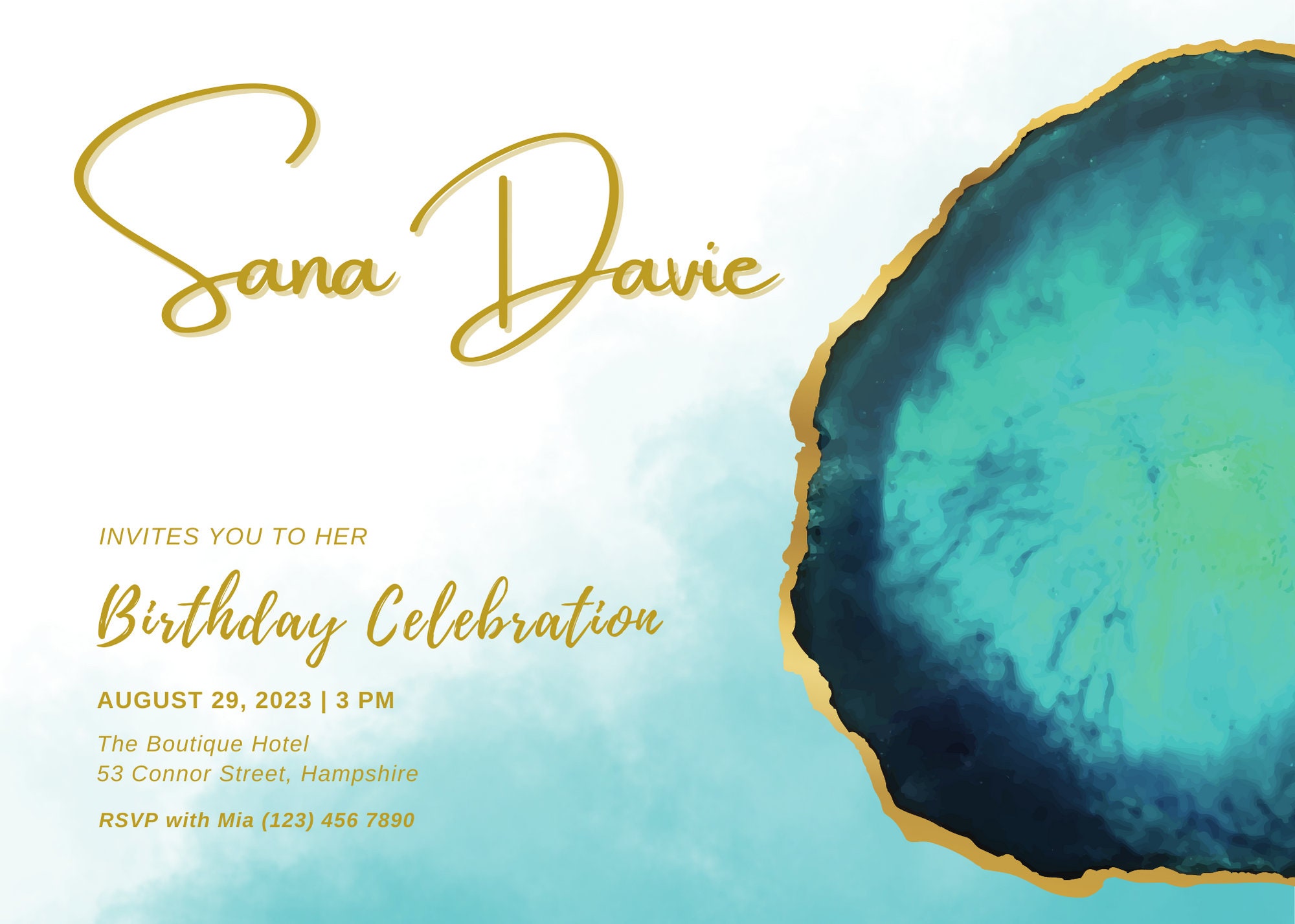 Crystal Invitations, Gem Party Invite, Geode Birthday Invitation ...