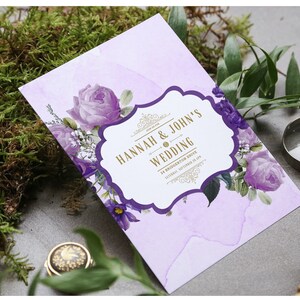 Purple and Gold Wedding Invitation Set, Purple Wedding Invitations ...