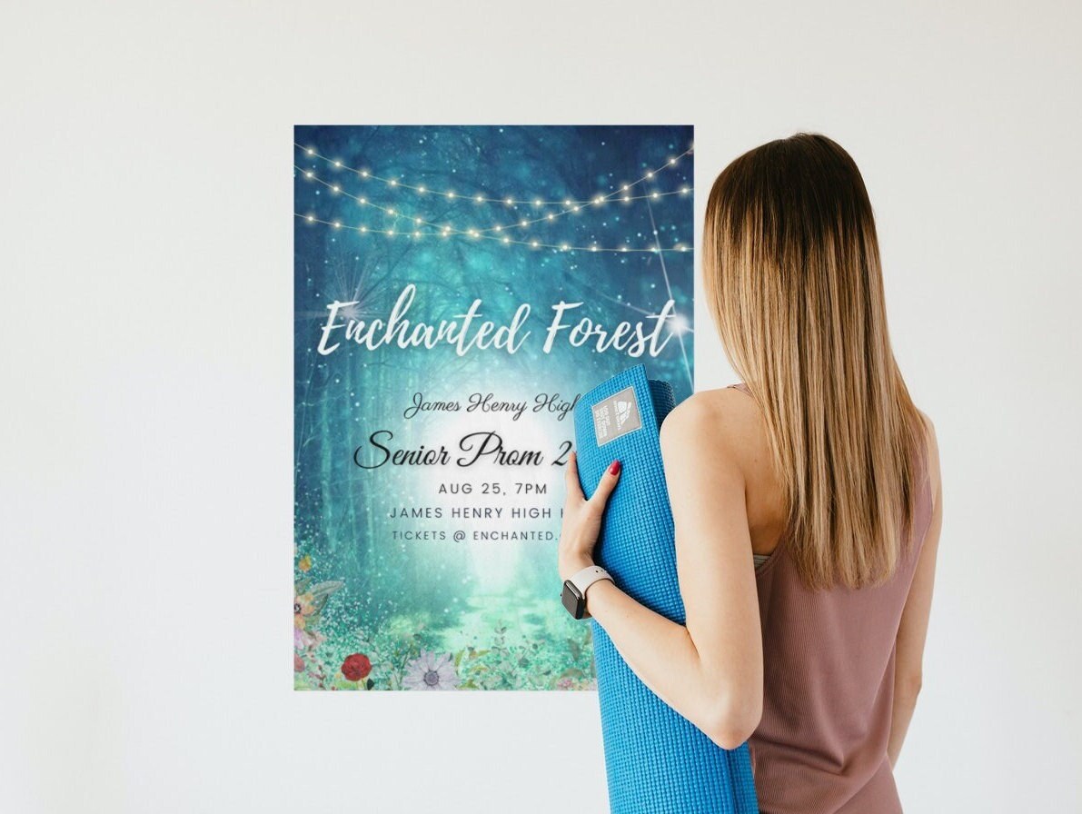 Printable Enchanted Forest Prom Set, Enchanted Prom Invite, Enchanted ...