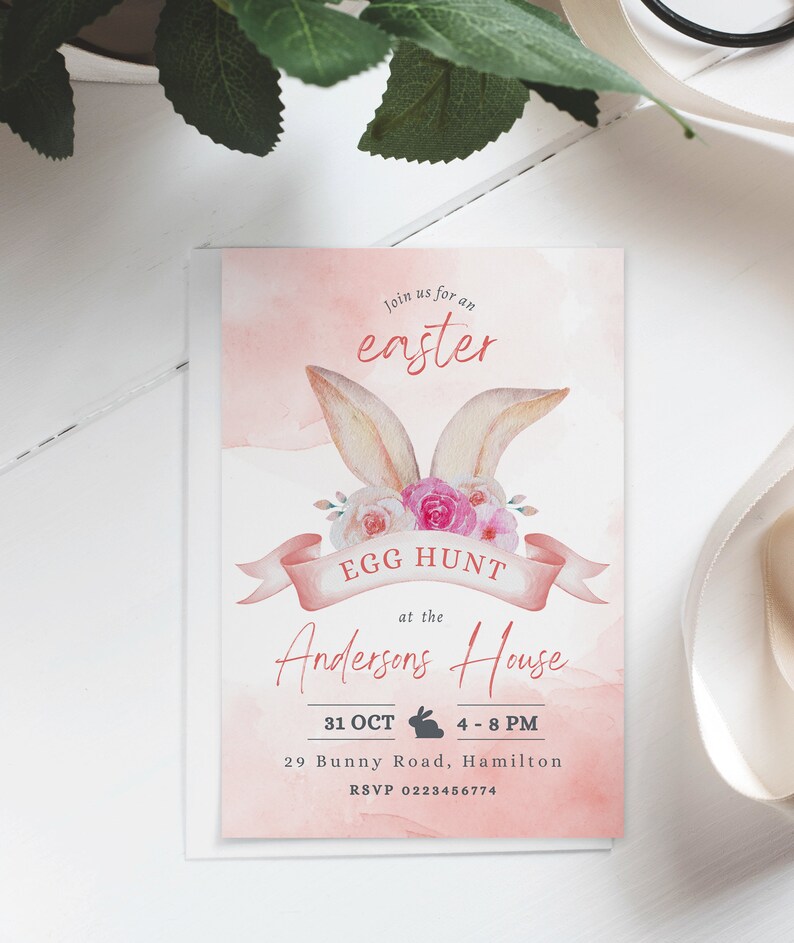Editable Easter Egg Hunt Invite Easter Egg Hunt Invitations - Etsy