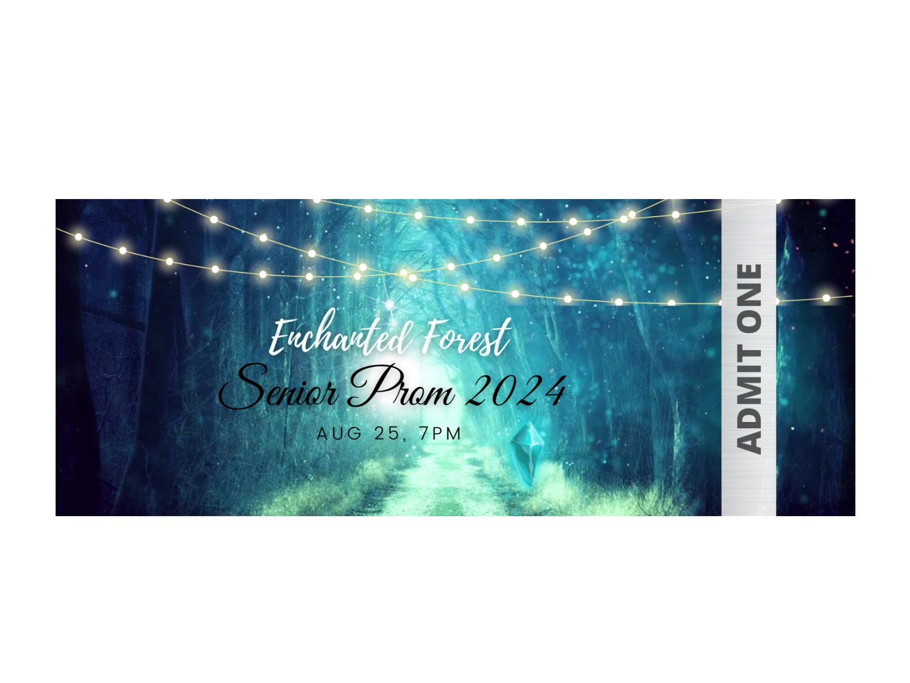 Printable Enchanted Forest Prom Set, Enchanted Prom Invite, Enchanted ...