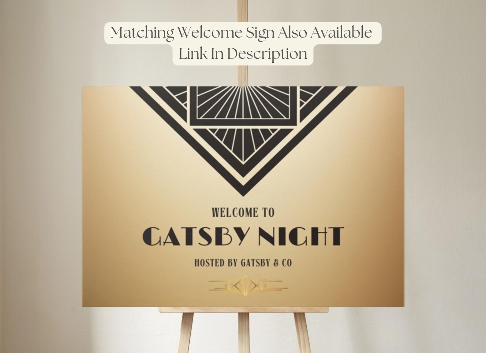 Elegant Great Gatsby Invitation, Gold Black Art Deco Invite, Roaring ...