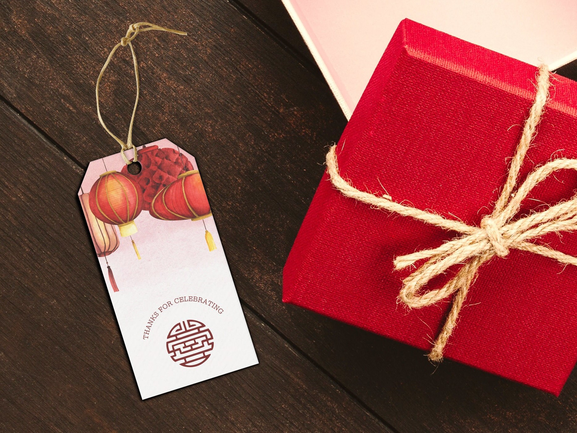 Printable Chinese Gift Tags, Chinese Lanterns Gift Tags, Chinese New ...