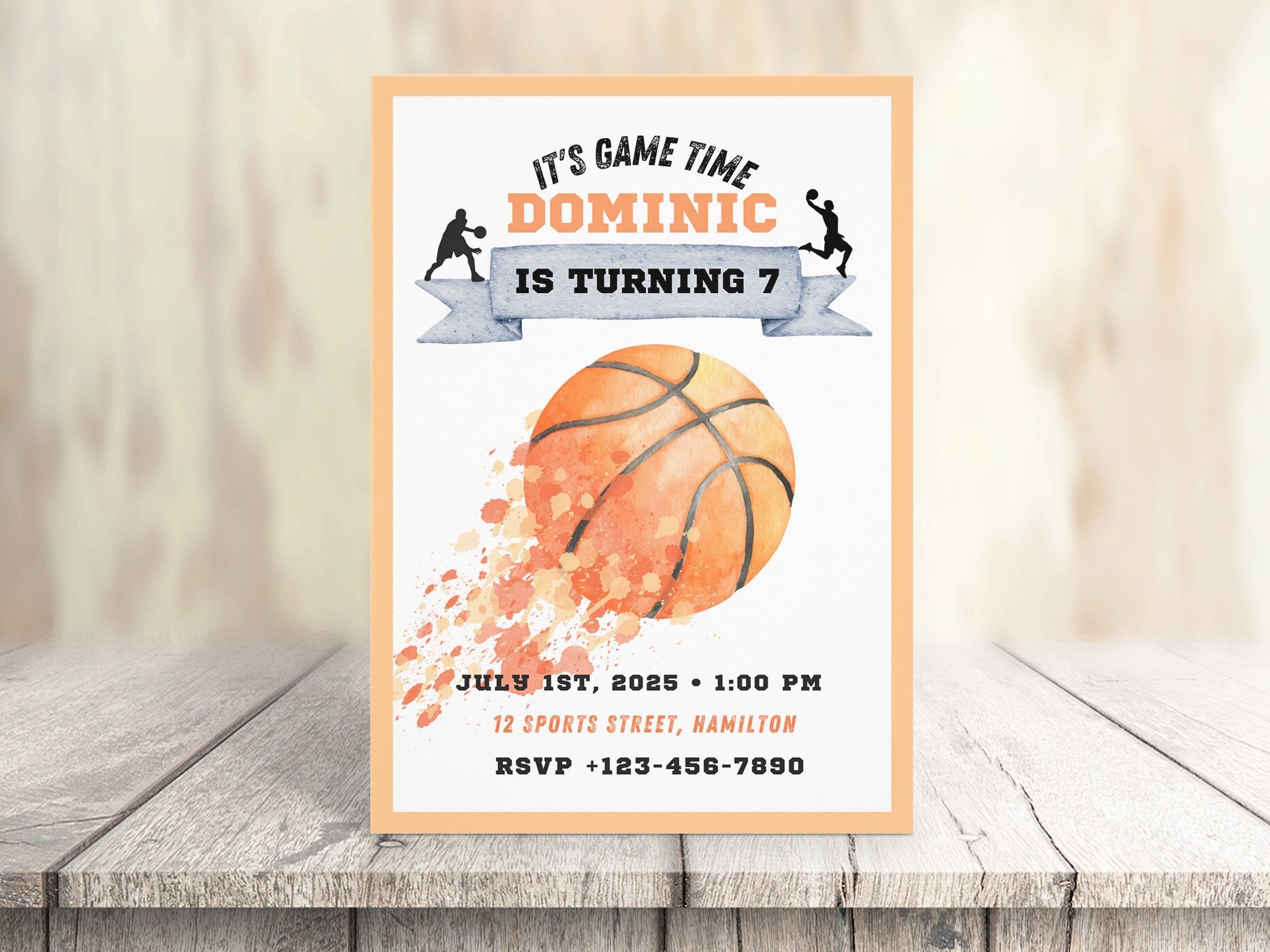 Printable Basketball Invitation Basketball Birthday Invite - Etsy