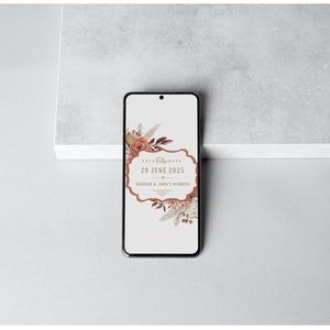 Rust Wedding Invitation Set, Floral Rust Wedding Invitation, Burnt ...